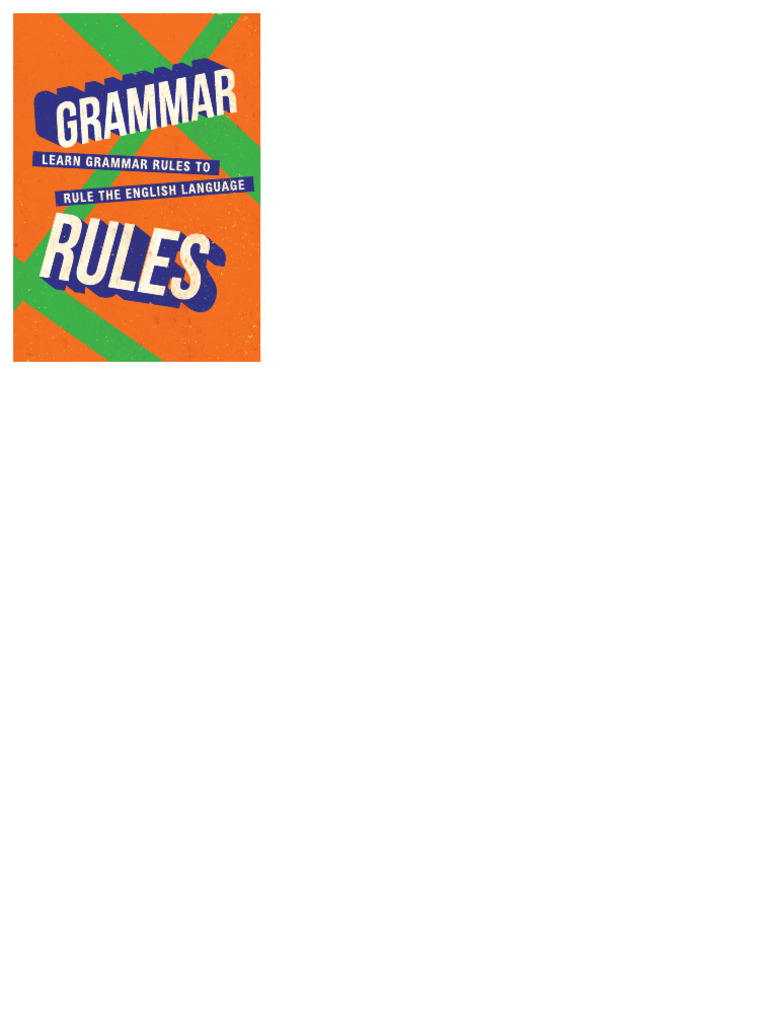 Grammar Rules - Speak Good English Movement 1 | PDF | Perfect (Grammar ...