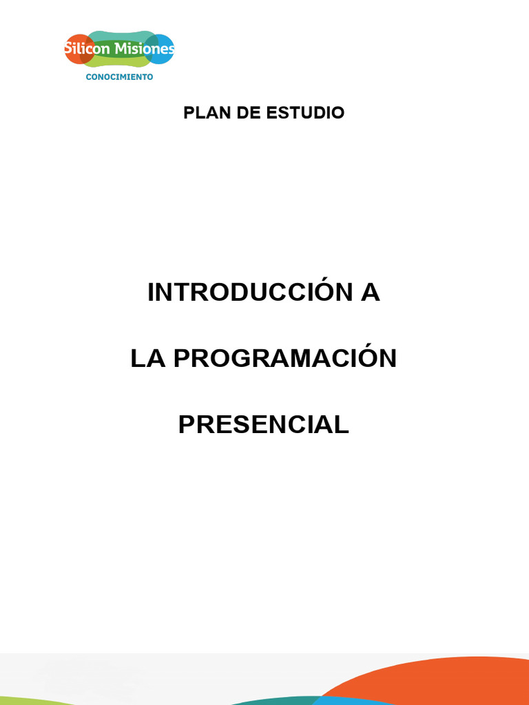 PRESENCIAL Plan - Programa - Introducción A La Programación (Oficial-Actualizado) | PDF ...