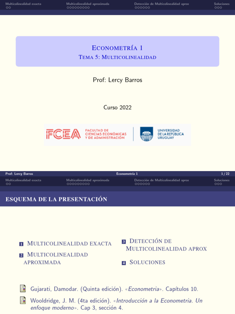 Multicolinealidad | Descargar gratis PDF | Matemáticas Aplicadas | Econometría