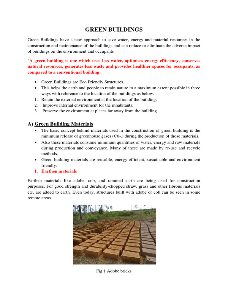 Green building | PDF | Green Building | Building Insulation
