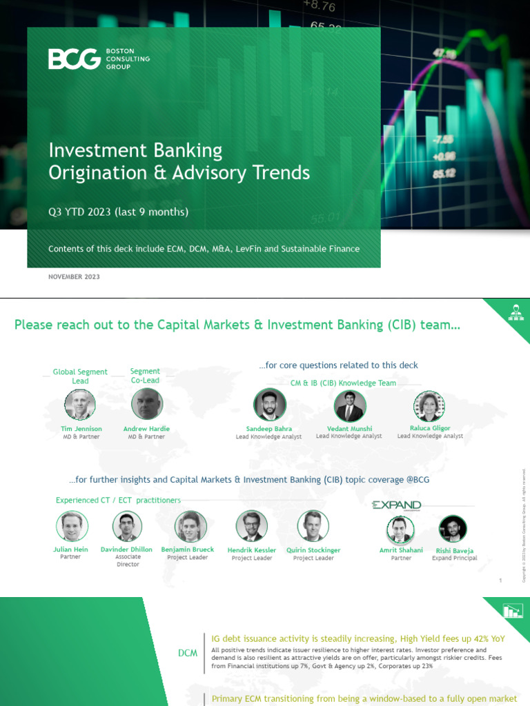 Investment banking trends | PDF | High Yield Debt | Securitization