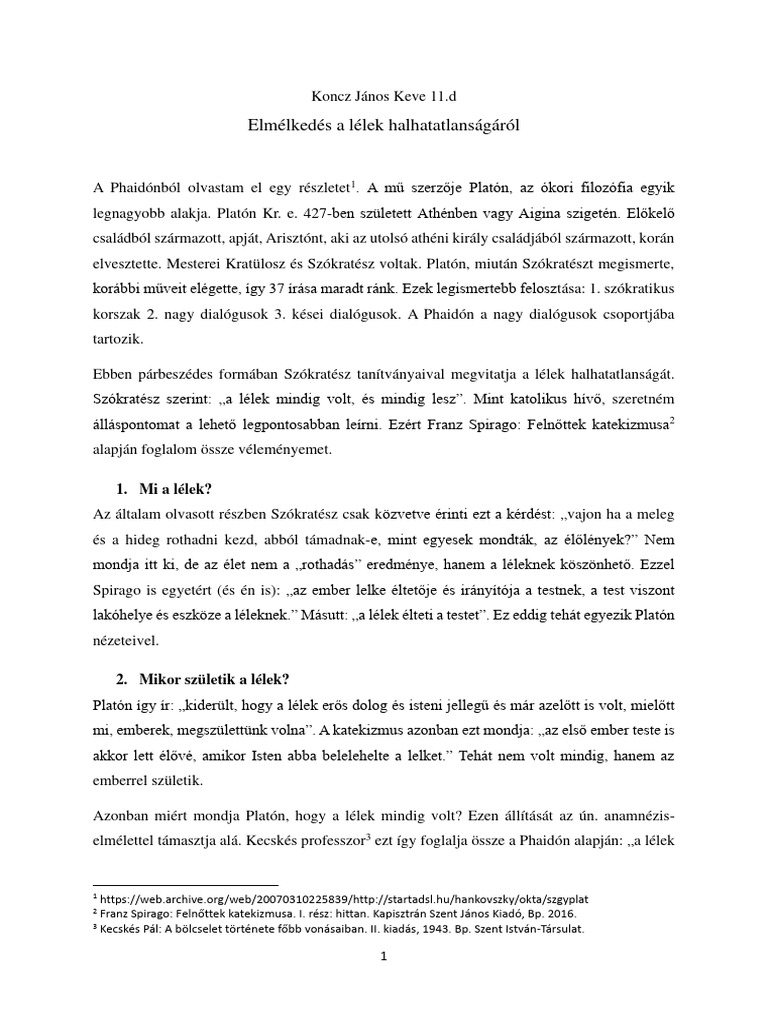 Jano Filozofia Platon Phaidon | PDF