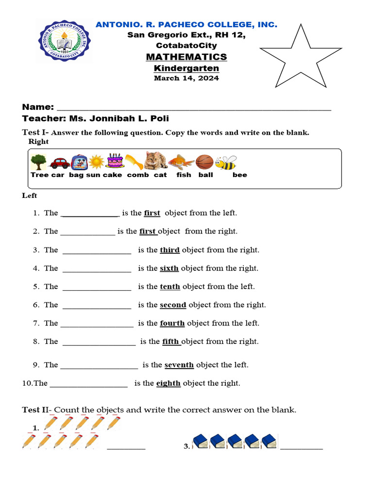 Exam March K-1 | PDF