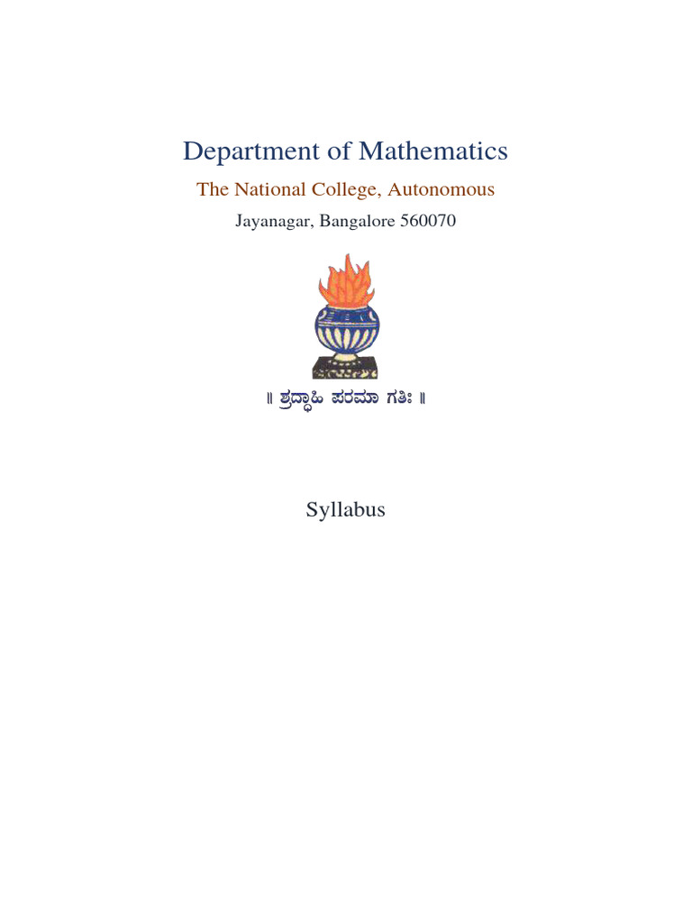 Mathematics-ug 2020-21 Syllabus Compressed | PDF | Ring (Mathematics ...