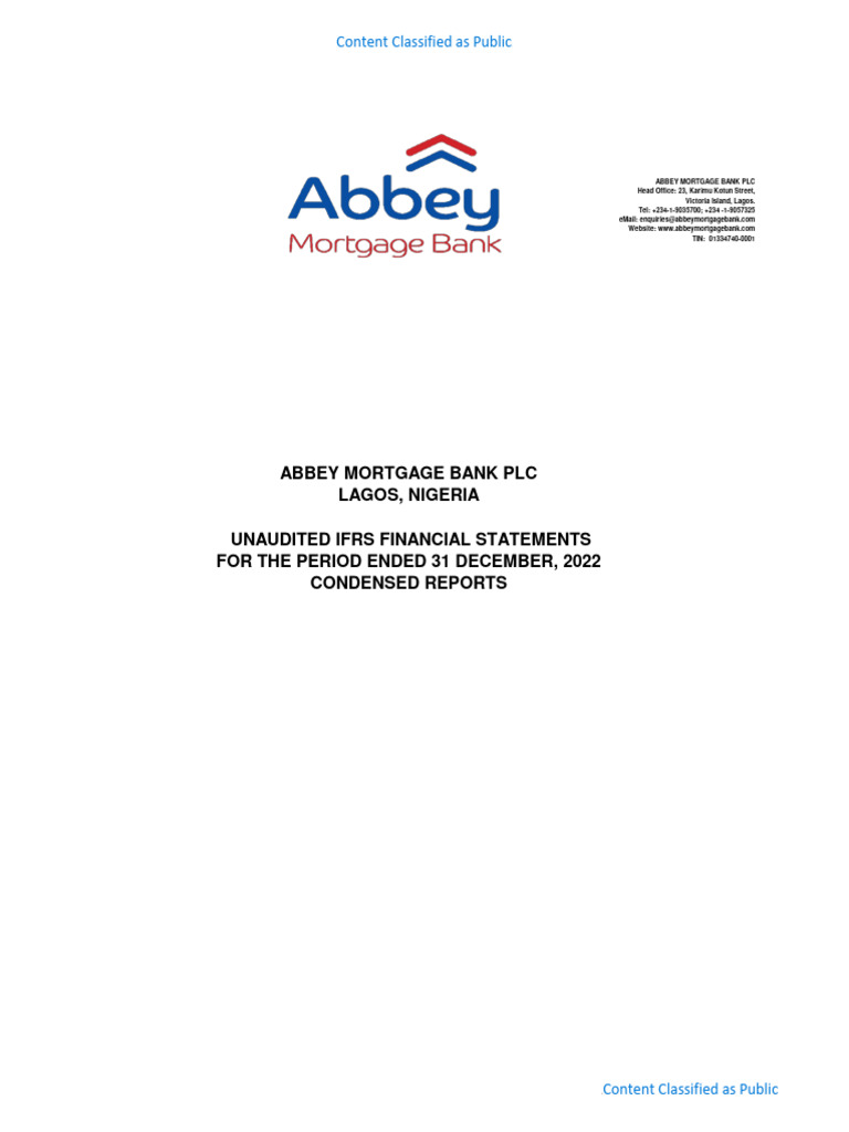 Abbey - Mortgage - Bank - PLC - Quarter - 4 - Financial - Statement ... Abbey - Mortgage - Bank - PLC - Quarter - 4 - Financial - Statement ...