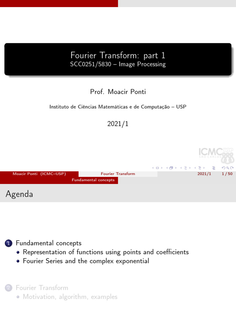 Dip 04 Fouriertransform Part1 Pdf Fourier Transform Fourier Series