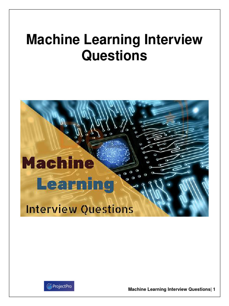 Machine Learning Interview Questions and Answers PDF | PDF | Machine Learning | Regression Analysis