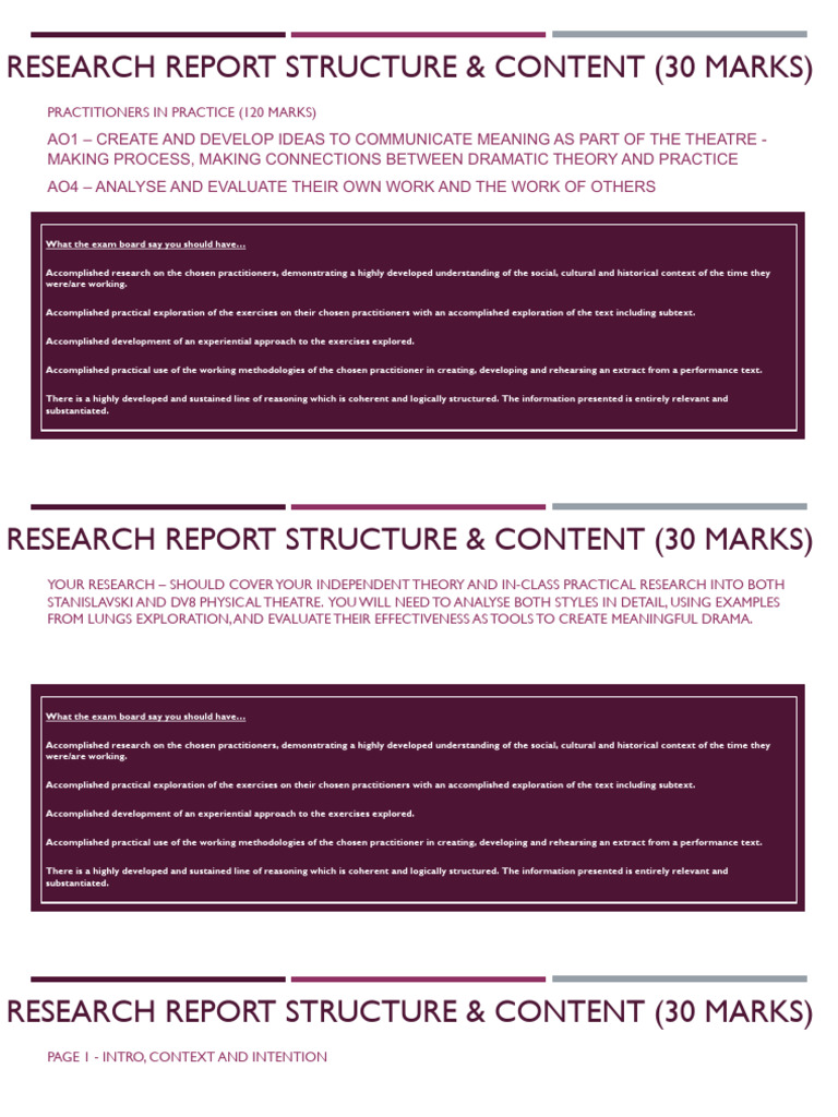 RR Structure & Content - A Level Drama & Theatre | PDF | Behavioural ...