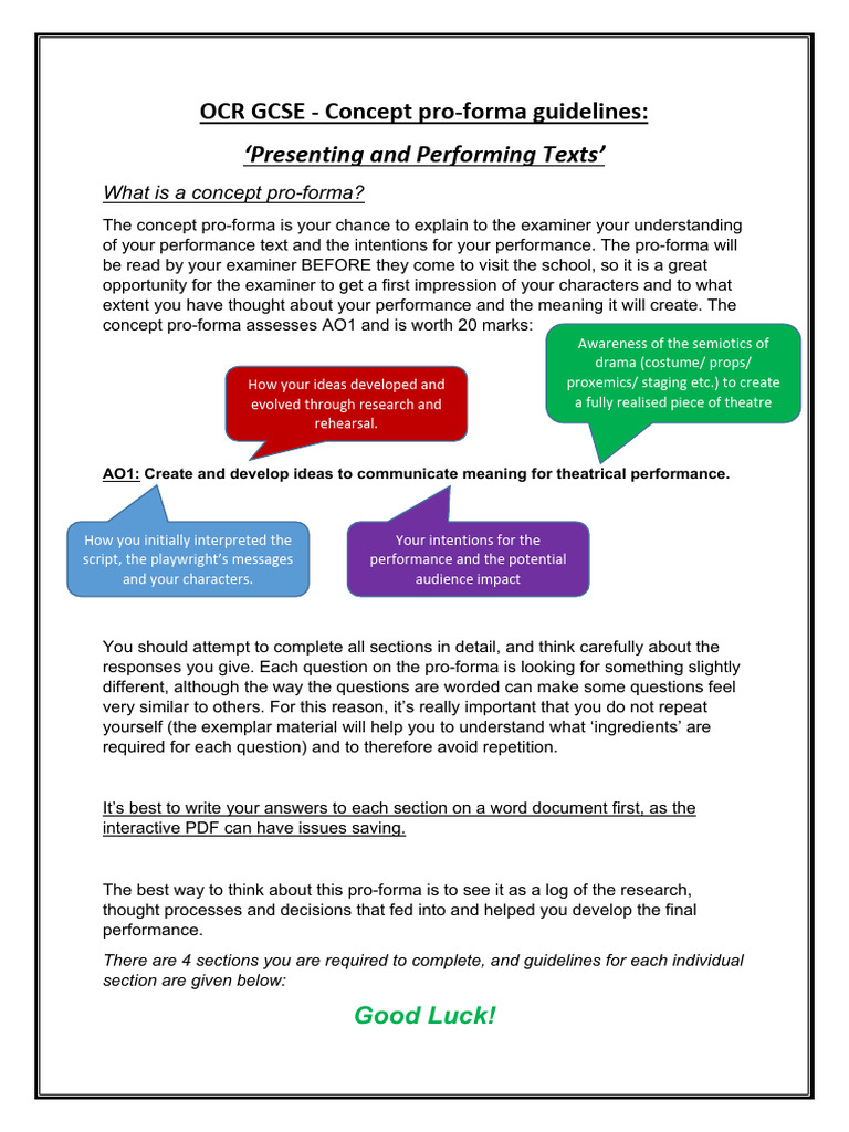 Concept Pro Forma Explained | PDF | Pro Forma | Gesture