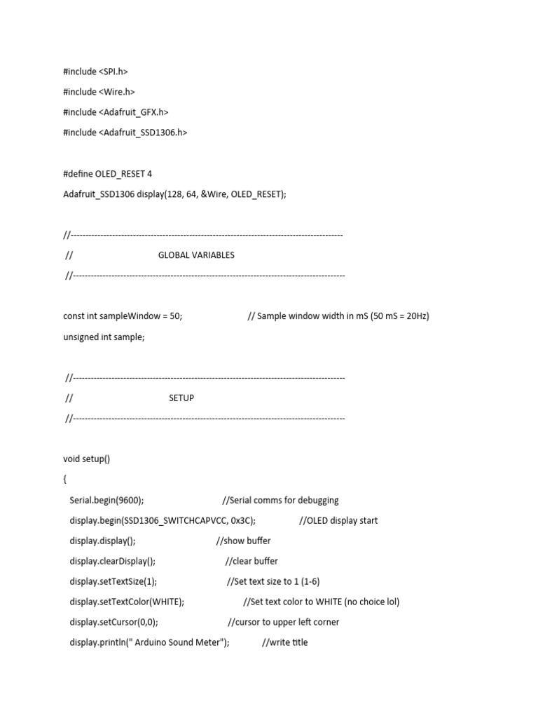 Ear Project Final Code Arduino | PDF | Software Development | Computer Science
