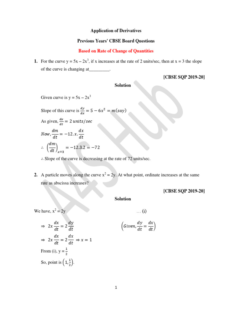 Application of Derivatives | PDF | Sphere | Area