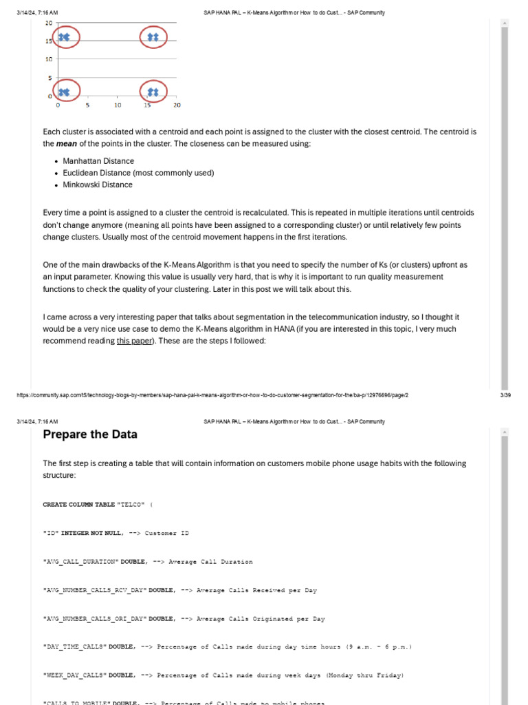 SAP HANA PAL - K-Means Algorithm or How To Do Cust... - SAP Community-O ... SAP HANA PAL - K-Means Algorithm or How To Do Cust... - SAP Community-O ...