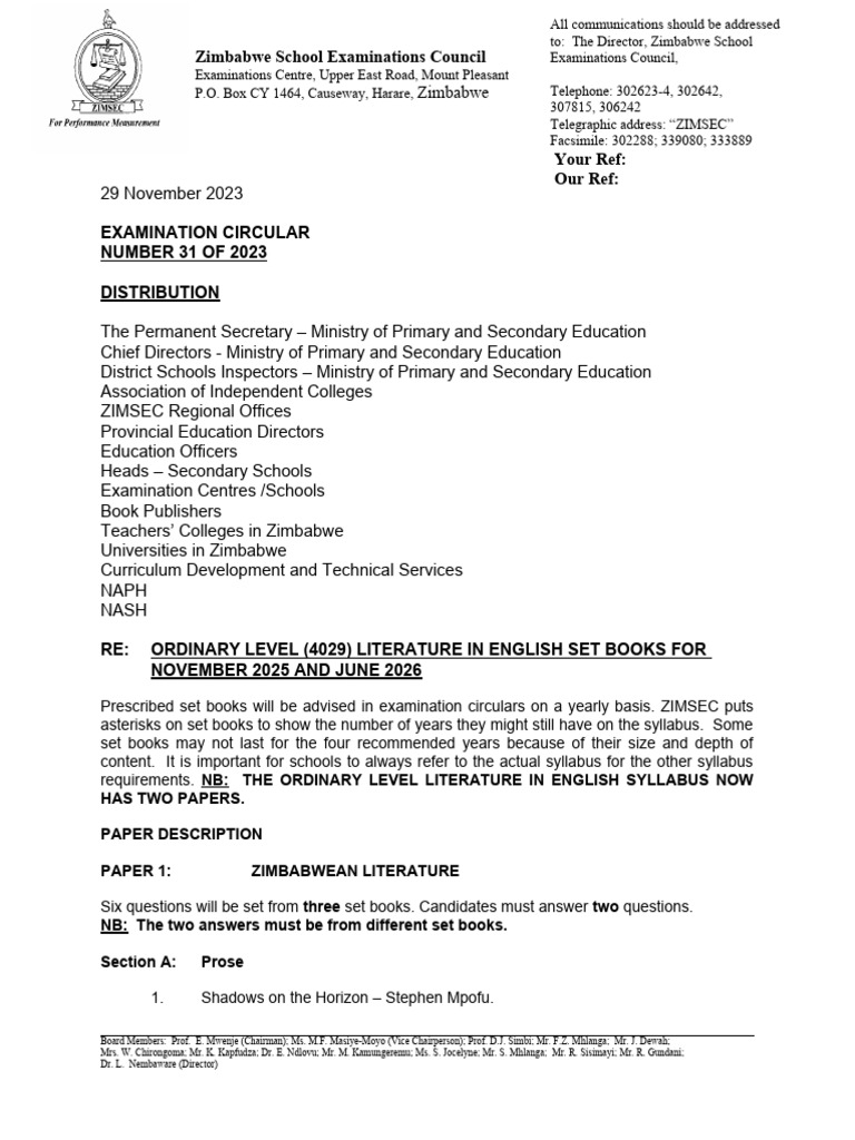 O Level Circular Number 31 of 2023 | PDF