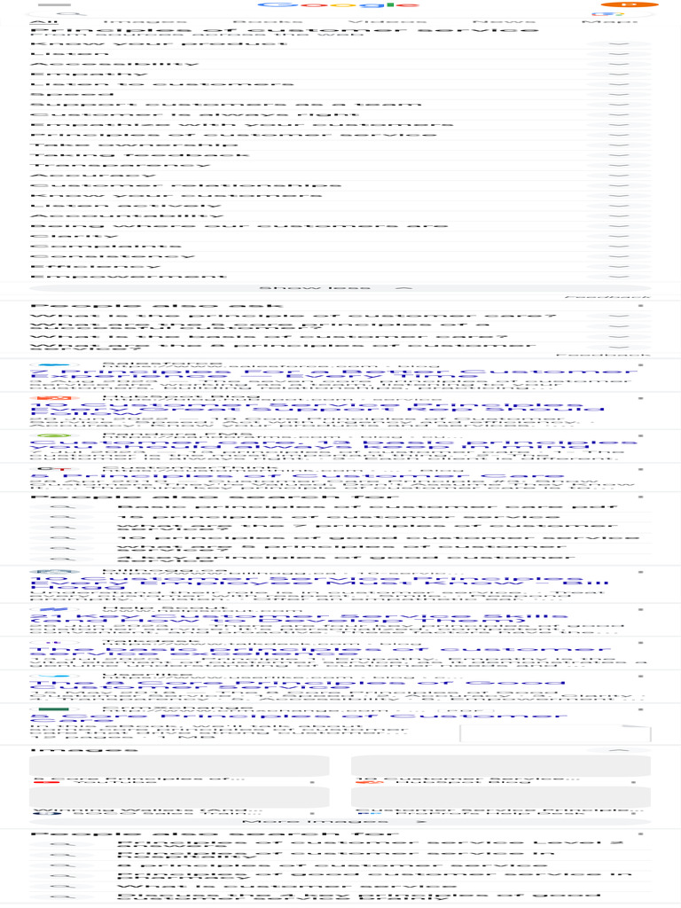 Core Principles of Customer Care | PDF | Psychology | Business