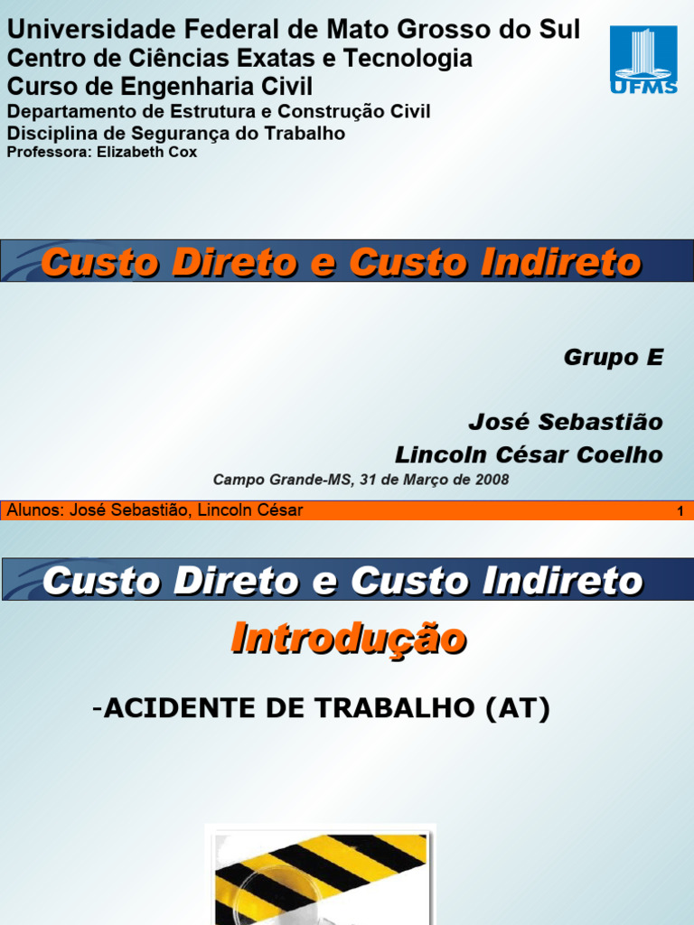 Custo Direto e Custo Indireto 120680570736639 3 | PDF | Avaliação de ...