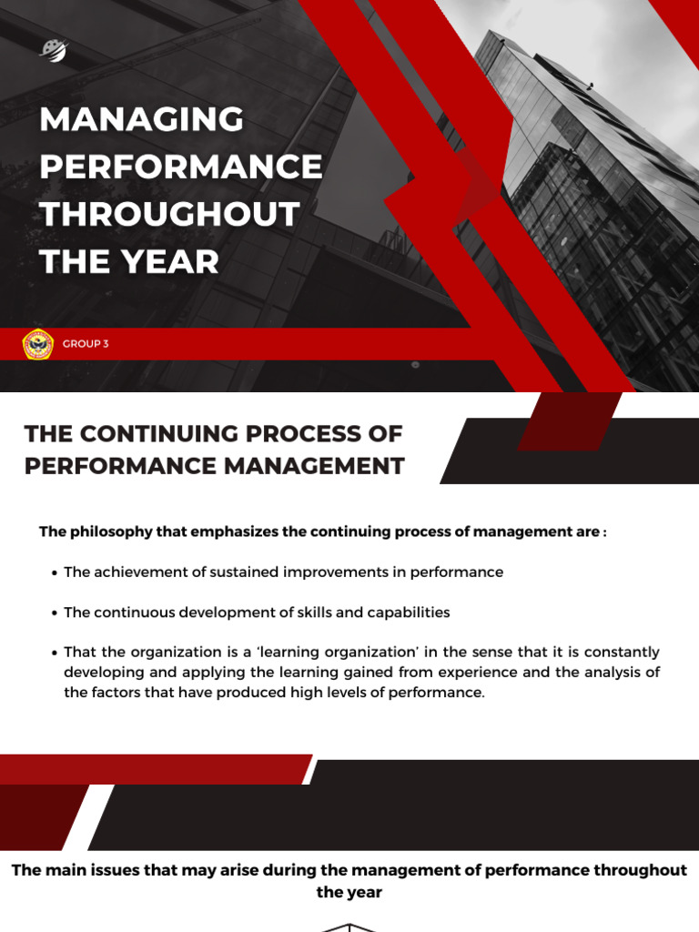 GROUP 3 - Managing Performance Throughout The Year | PDF | Learning ...