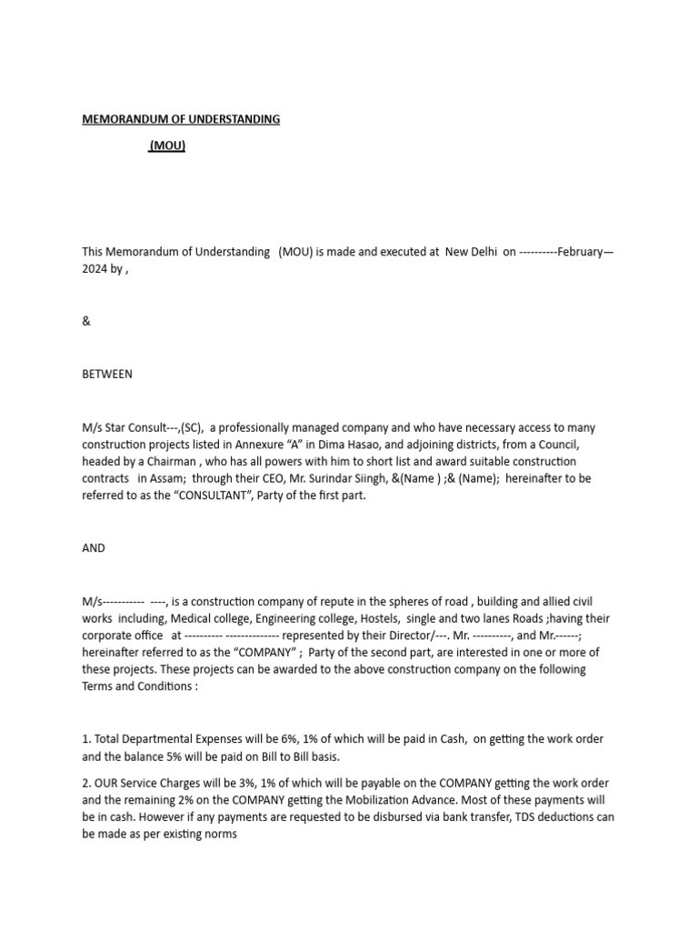 Mou - Assam | PDF | Economies