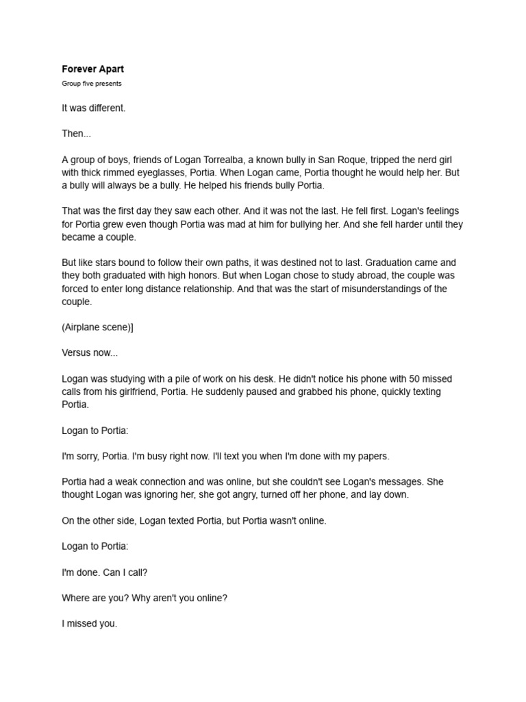 Forever Apart Script | PDF
