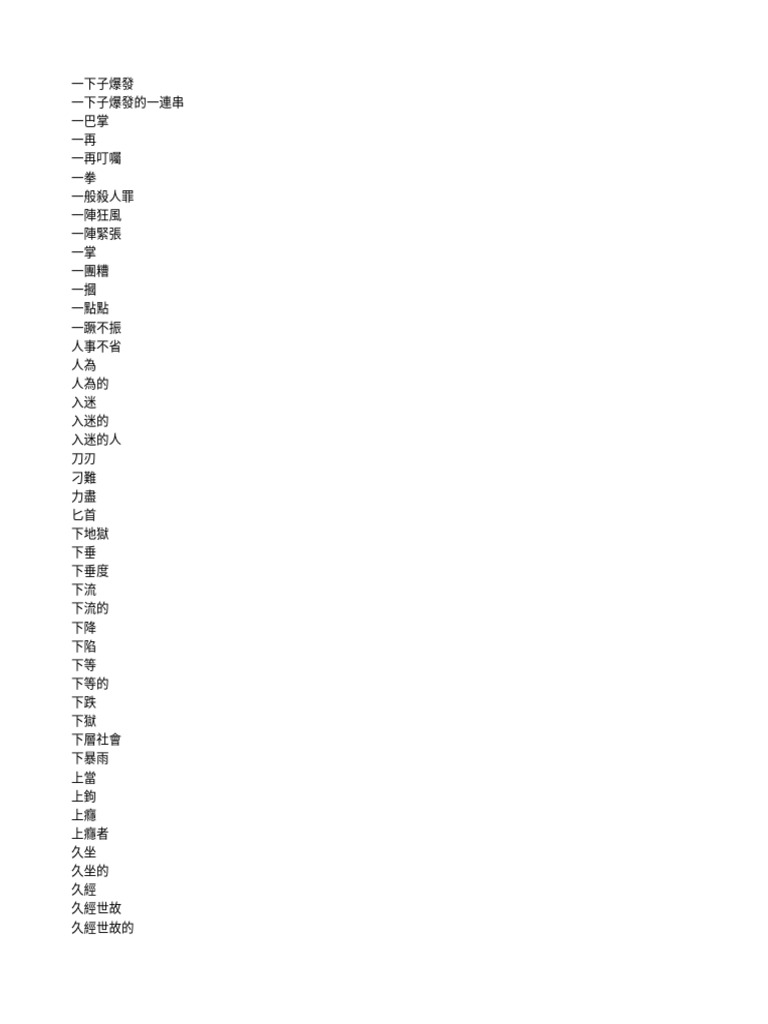 NTUSD Negative Unicode | PDF
