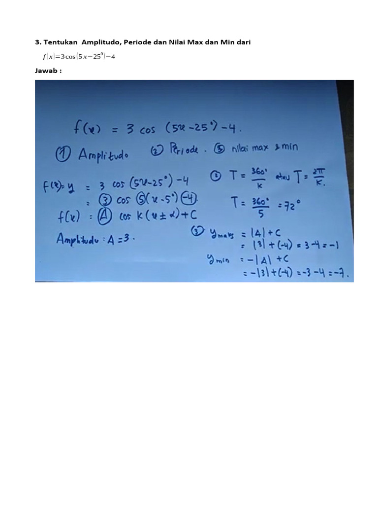 Nilai Amplitudo, Periode, Max Dan Min - 2 | PDF | Metode & Bahan Ajar