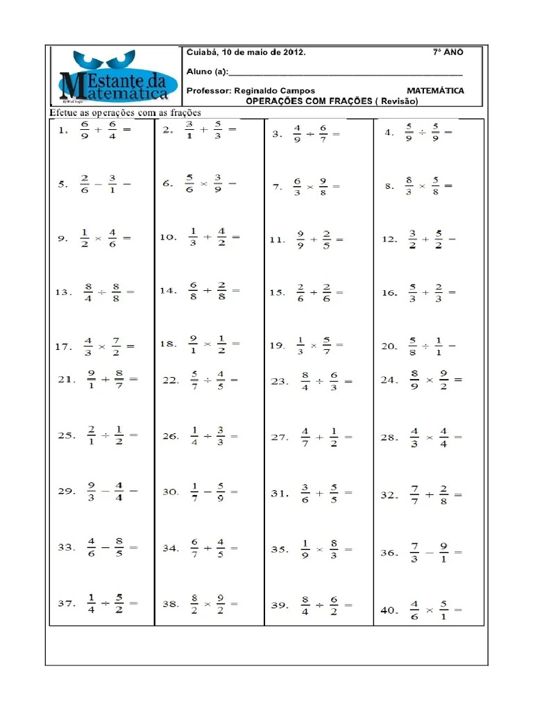 Operacoes Fracoes | PDF
