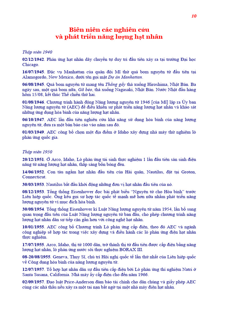 Lich Su Nang Luong Hat Nhan | PDF