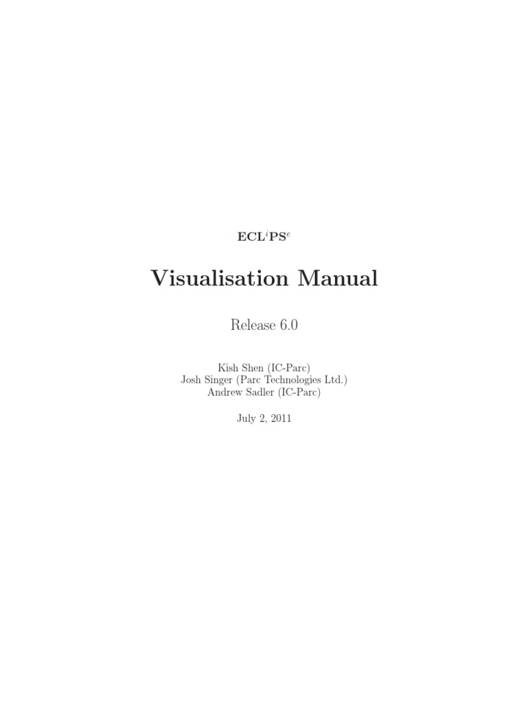 Visualisation Manual: Release 6.0 | PDF | Graph Theory | 2 D Computer ...