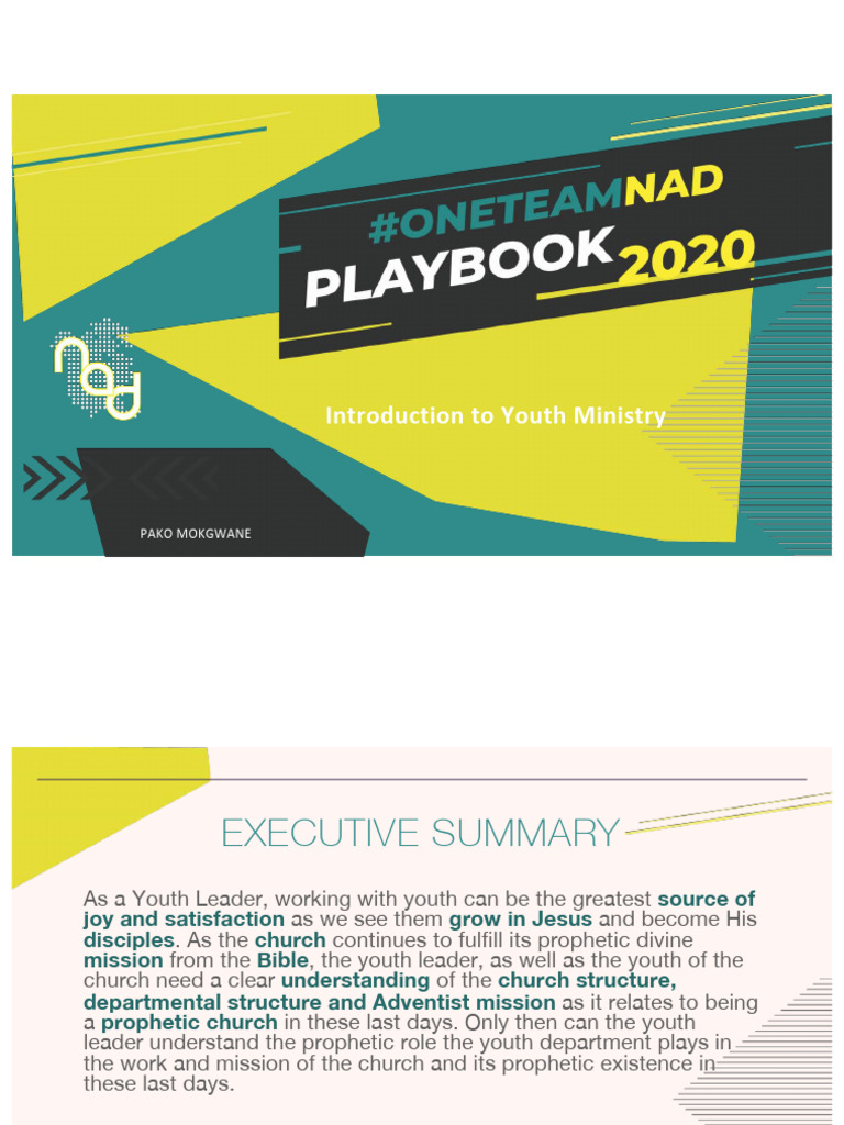 Playbook-Intro-to-Youth-Ministry-FINAL | PDF | Seventh Day Adventist Church | Jesus