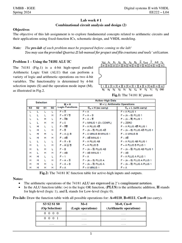 Lab_1 | PDF | Vhdl | Digital Electronics