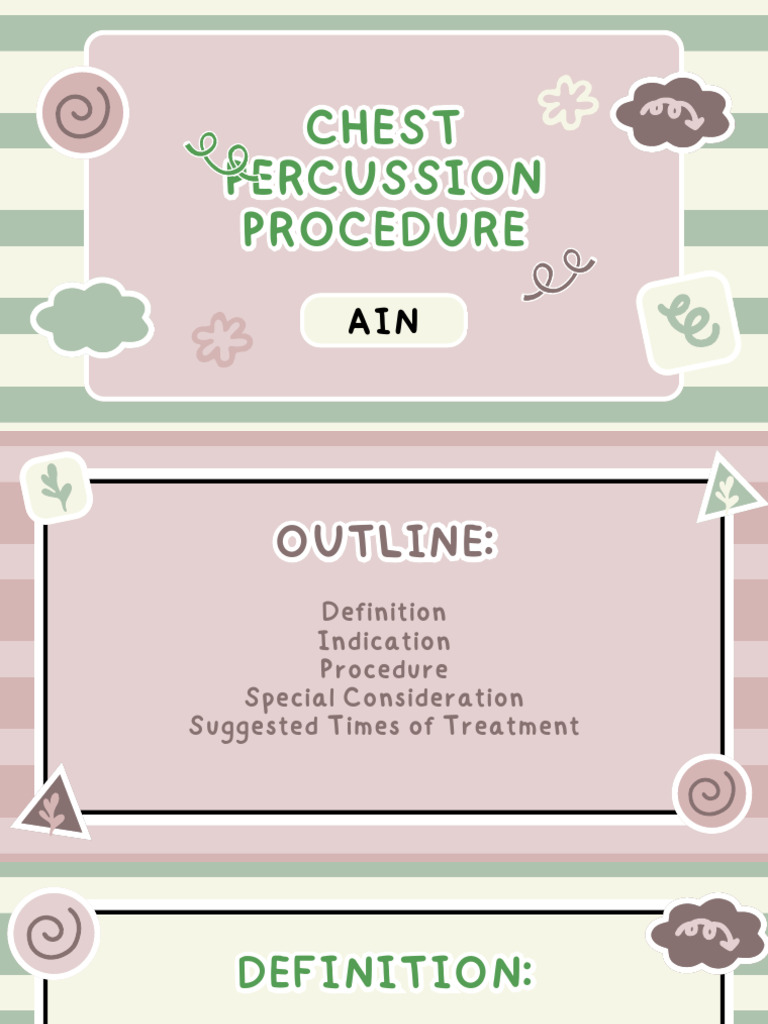 Chest Percussion Procedure | PDF | Thorax | Respiratory Tract