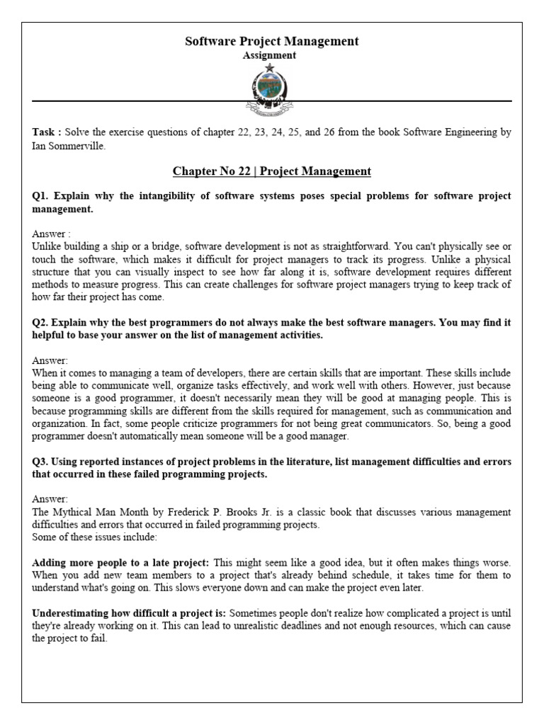 Project Management Assignment | PDF | Version Control | Reliability Engineering