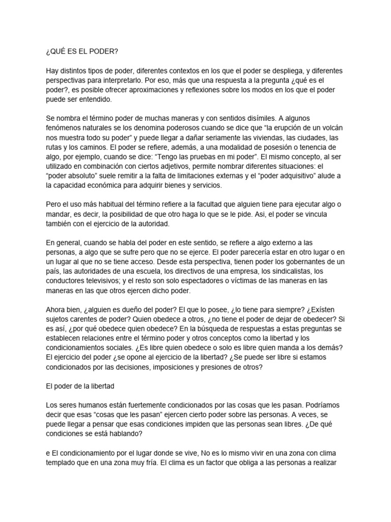 ¿Qué Es El Poder | PDF | Ideologías | Legitimidad (política)