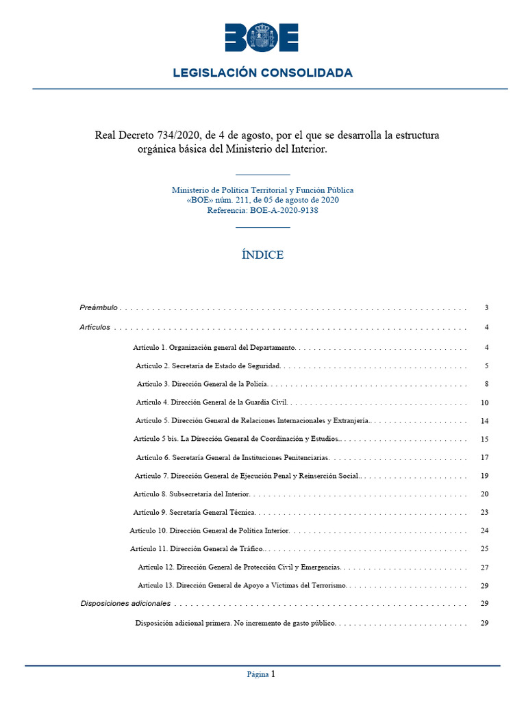 BOE A 2020 9138 Consolidado | PDF | Ministerio (Departamento de Gobierno) | Gobierno