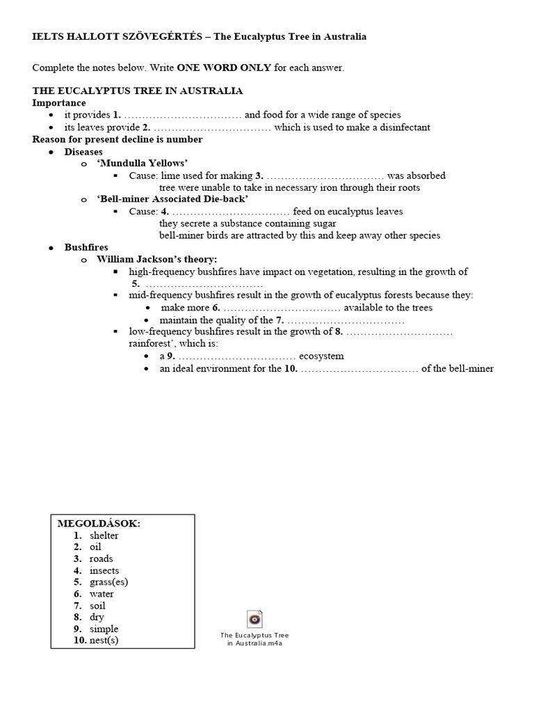 The Eucalyptus Tree in Australia | PDF
