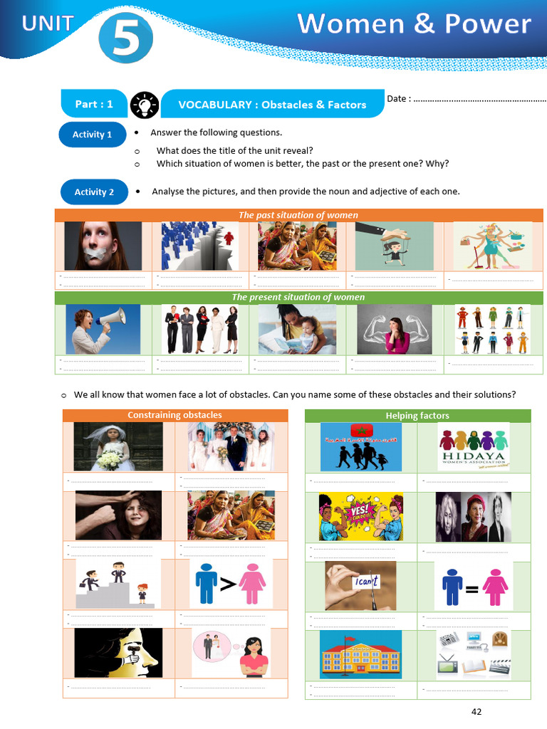 2BAC - Booklet - Unit 5 | PDF | Gender Equality | Gender Studies