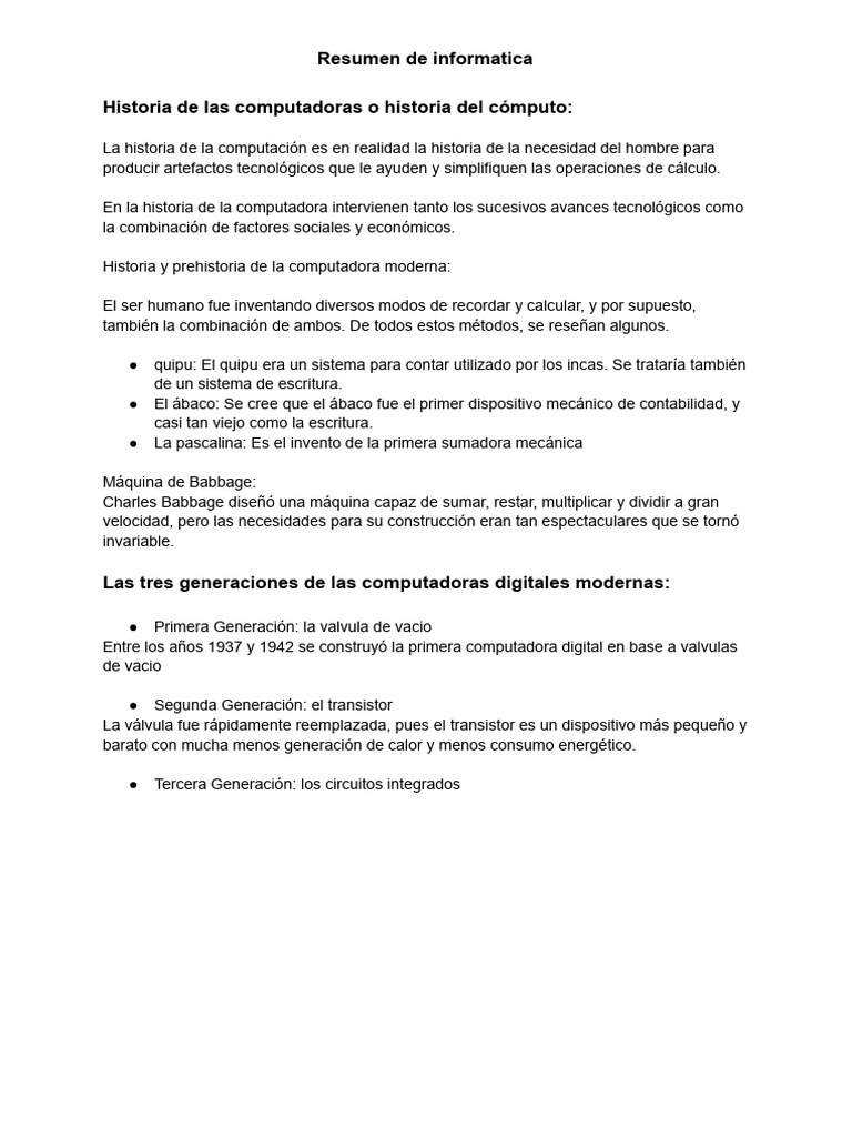 Resumen de informatica - Capitulo 5 | PDF