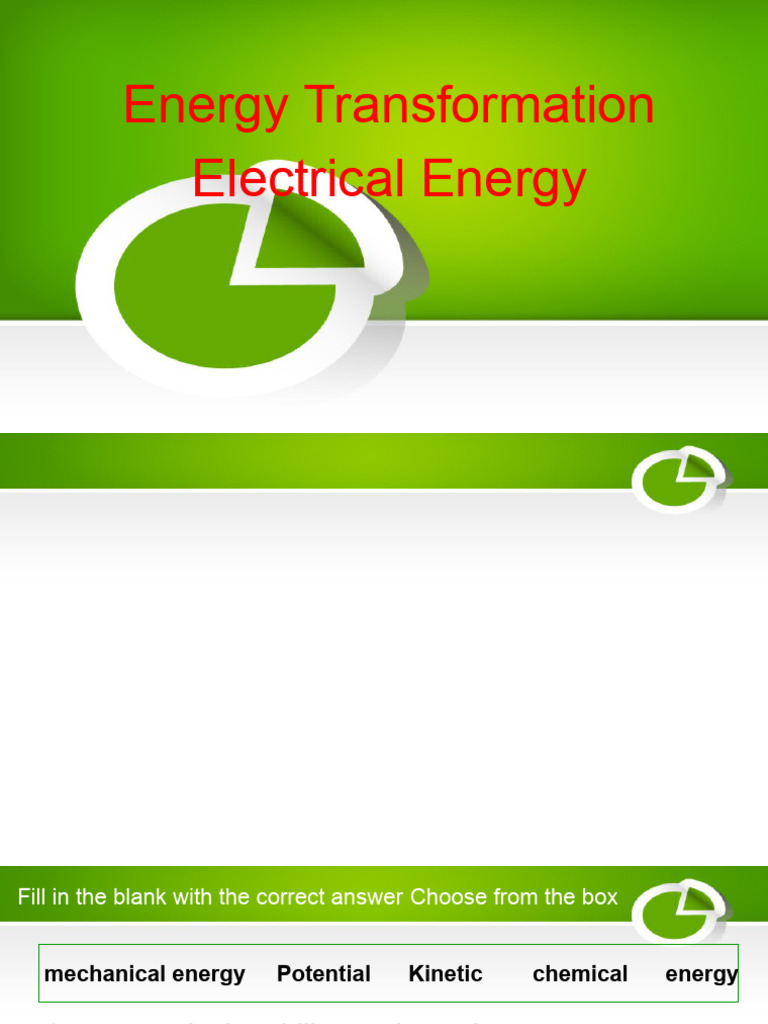 Energy Transformation Electrical Energy | PDF | Home Appliance | Ac ...