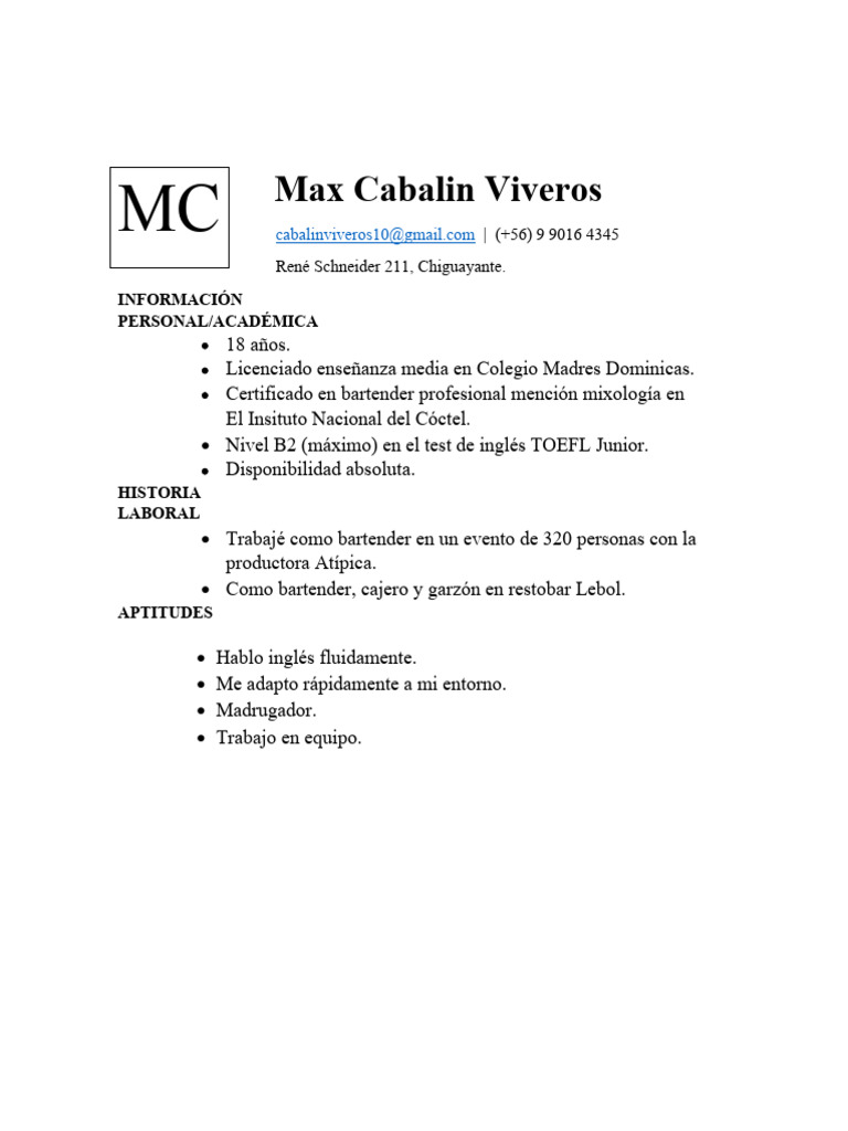 CV Max | PDF