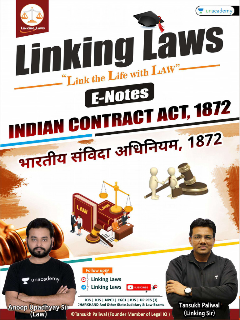 Indian Contract Act 1872 E Notes | PDF | Misrepresentation | Offer And ...