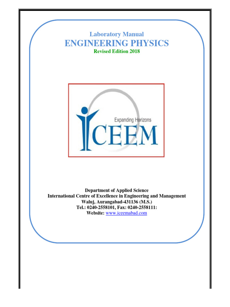 Engineering Physics Lab Manual | PDF | P–N Junction | Diode
