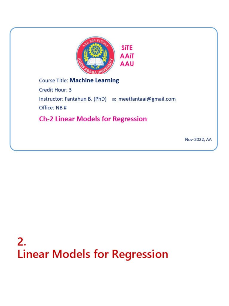 Ch-2 Linear Models For Regression | PDF | Bayesian Inference | Regression Analysis