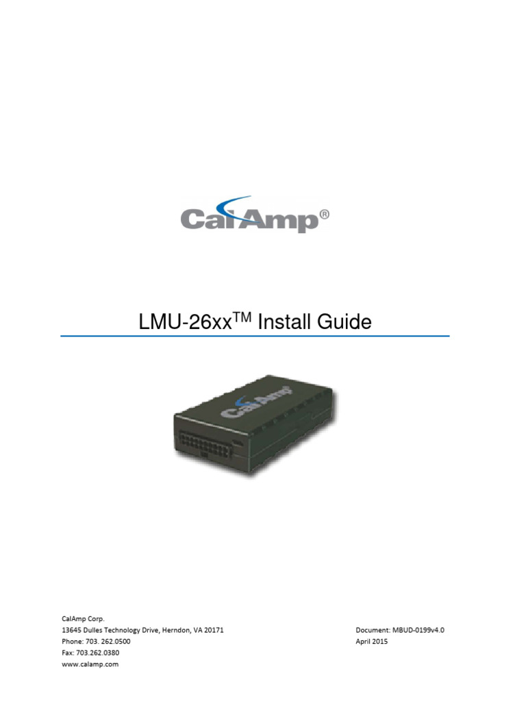 LMU26XX Install Guide | PDF | Electrical Wiring | Electrical Connector