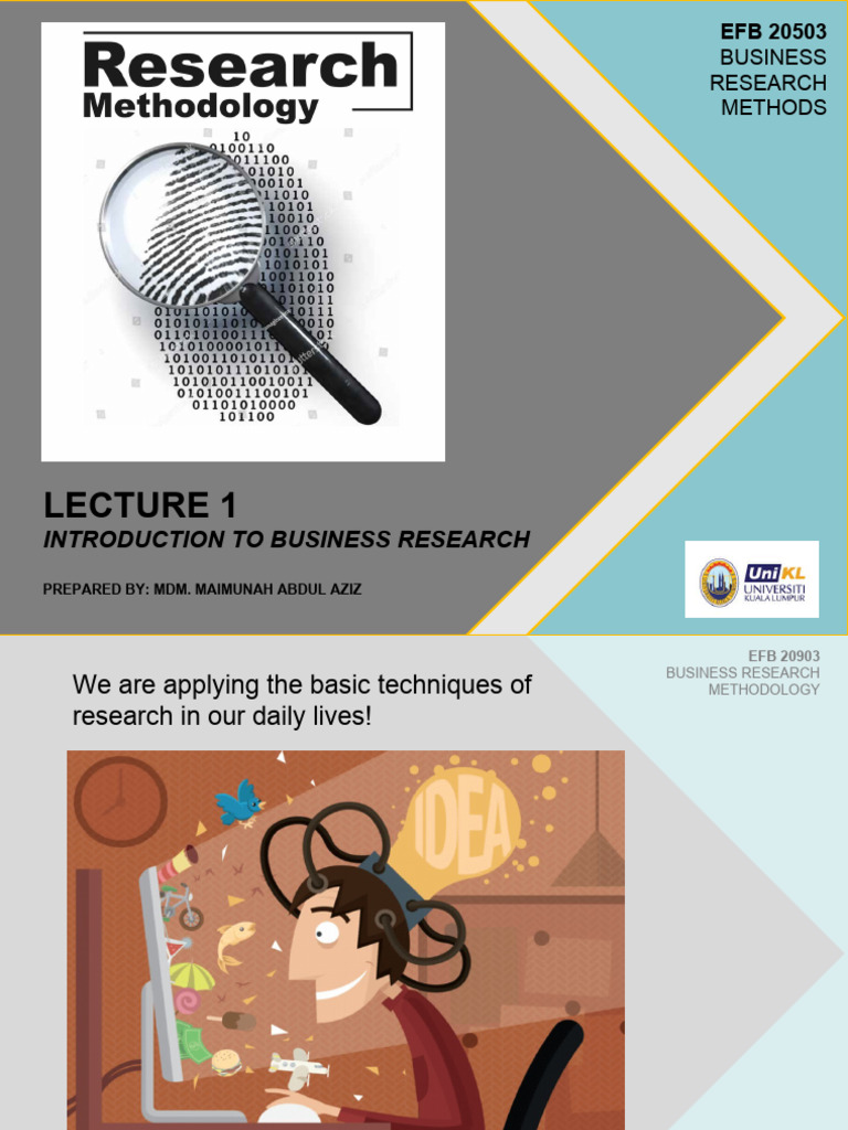 Lecture 1 Brm | PDF | Methodology | Scientific Method