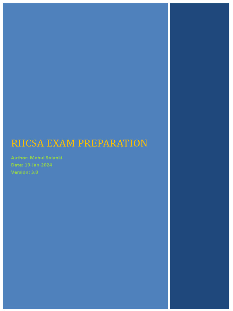 RHCSA Exam Preparation | PDF | World Wide Web | Internet & Web