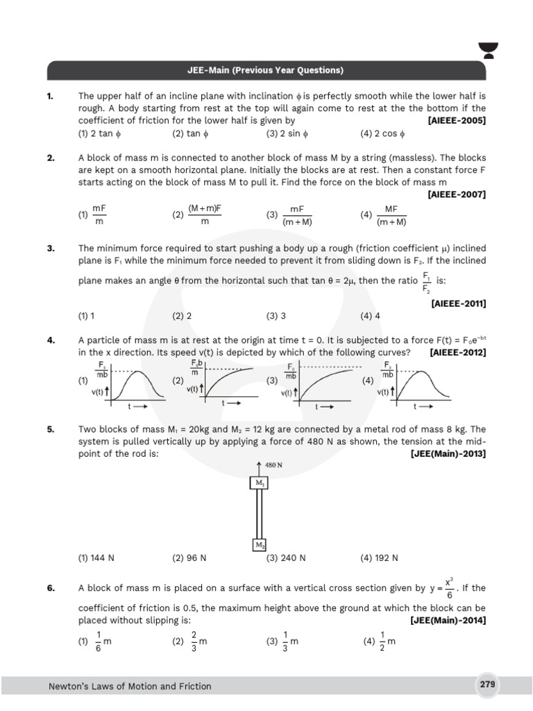 Physics - Newtons Laws of Motion and Friction | PDF | Force | Friction