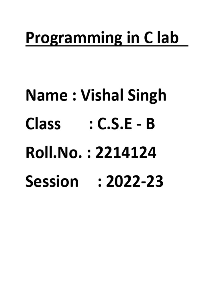 VIshal SIngh B | PDF | Computers