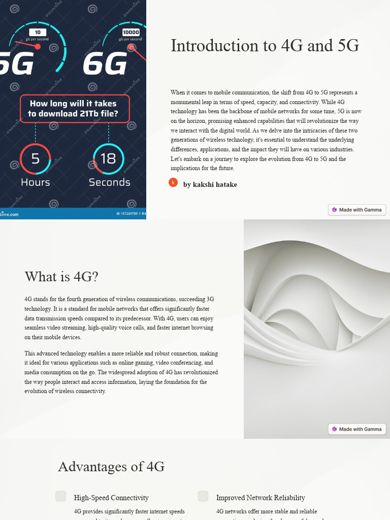 Introduction To 4G and 5G | PDF | 4 G | Computer Network