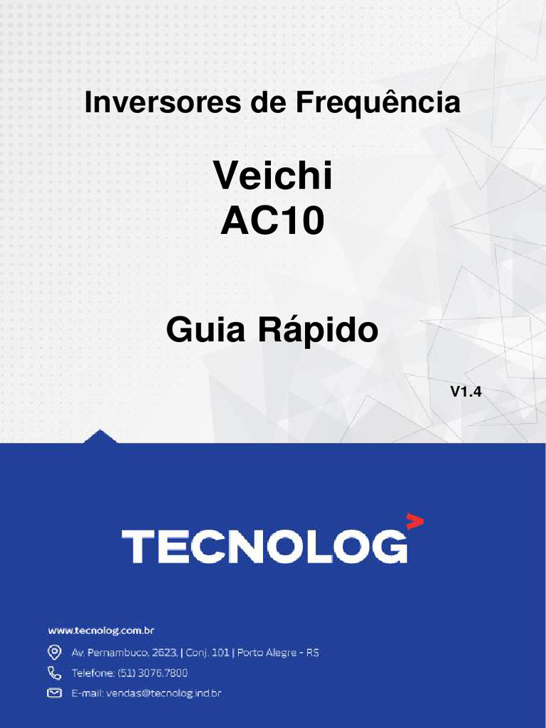 Guia Rápido Veichi AC10 v1.7 | PDF | Aceleração | Motores