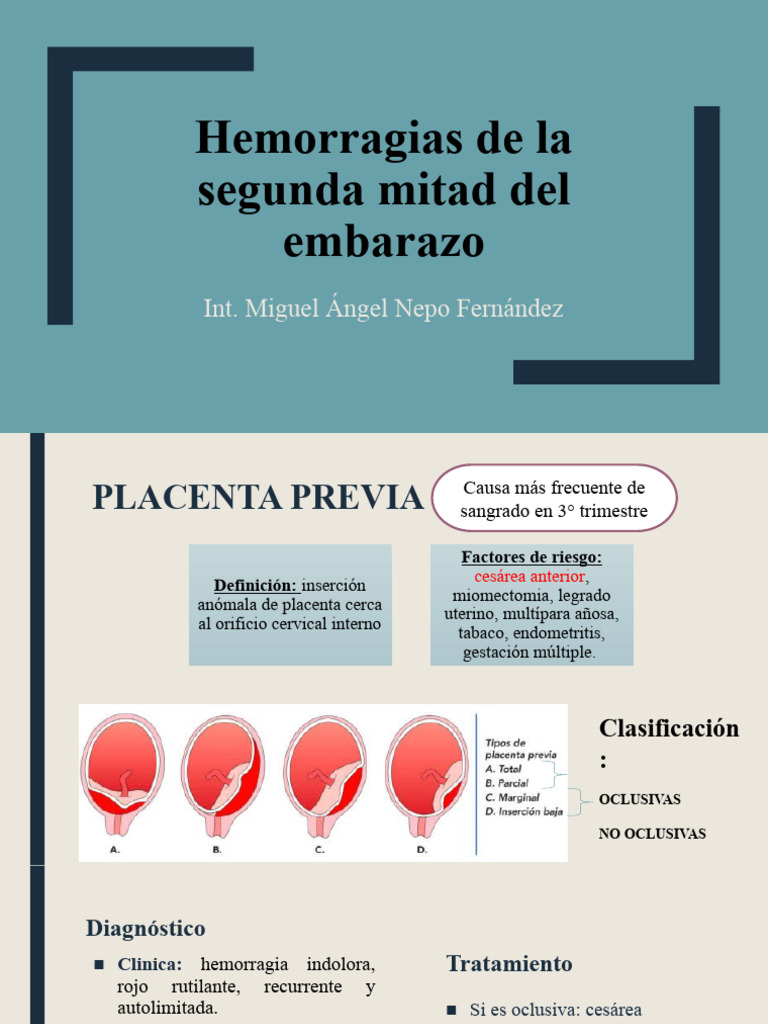 Hemorragias en el tercer trimestre | PDF | Parto | Especialidades Medicas
