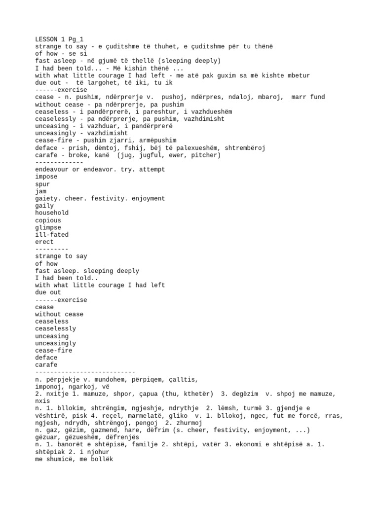 Book 3 Lesson 1 Vocabulary | PDF